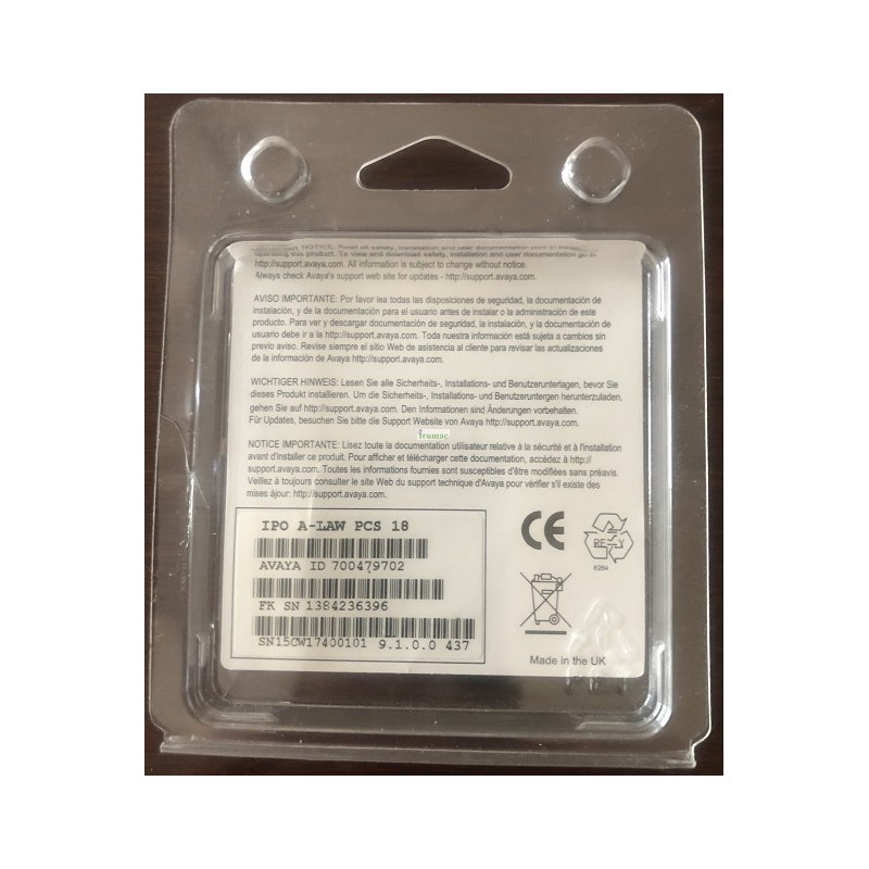 Avaya IPO IP500 V2 SYS SD CARD A-LAW (700479702)