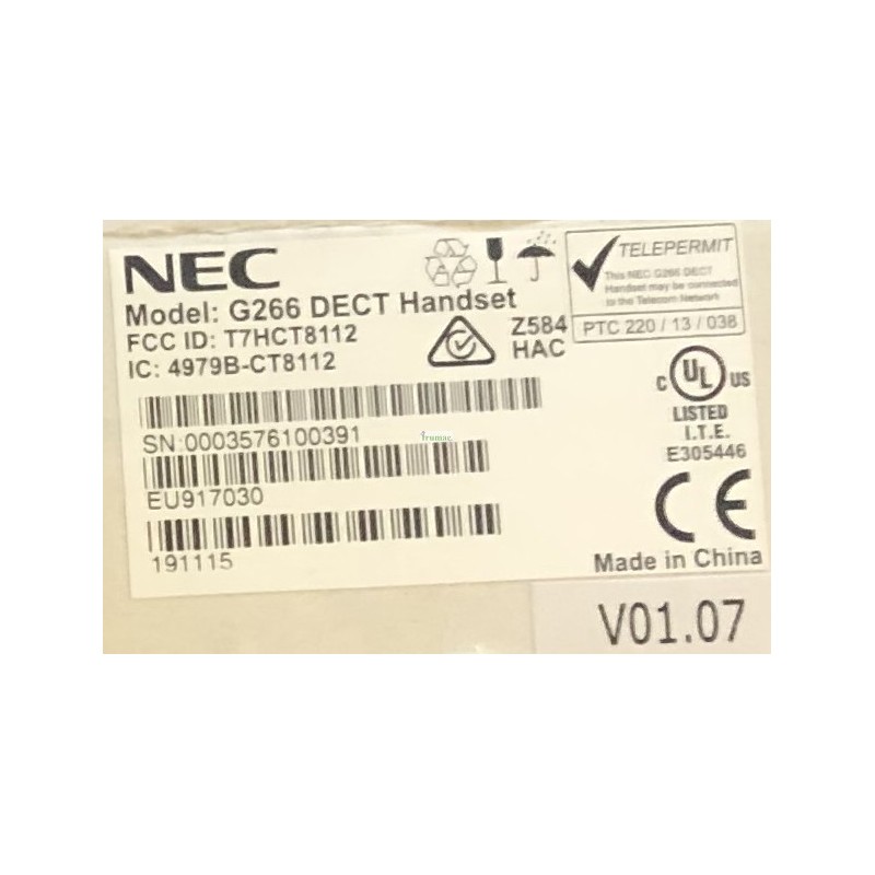 Teléfono inalámbrico NEC Mod. IP DECT G266 (Nuevo)